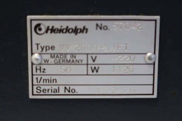 Heidolph VV2000-Lift Rotary Evaporator - LabMakelaar Benelux