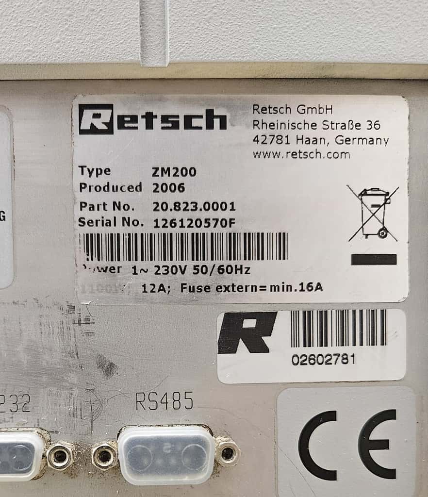 Retsch ZM200 Ultracentrifugal Mill - LabMakelaar Benelux