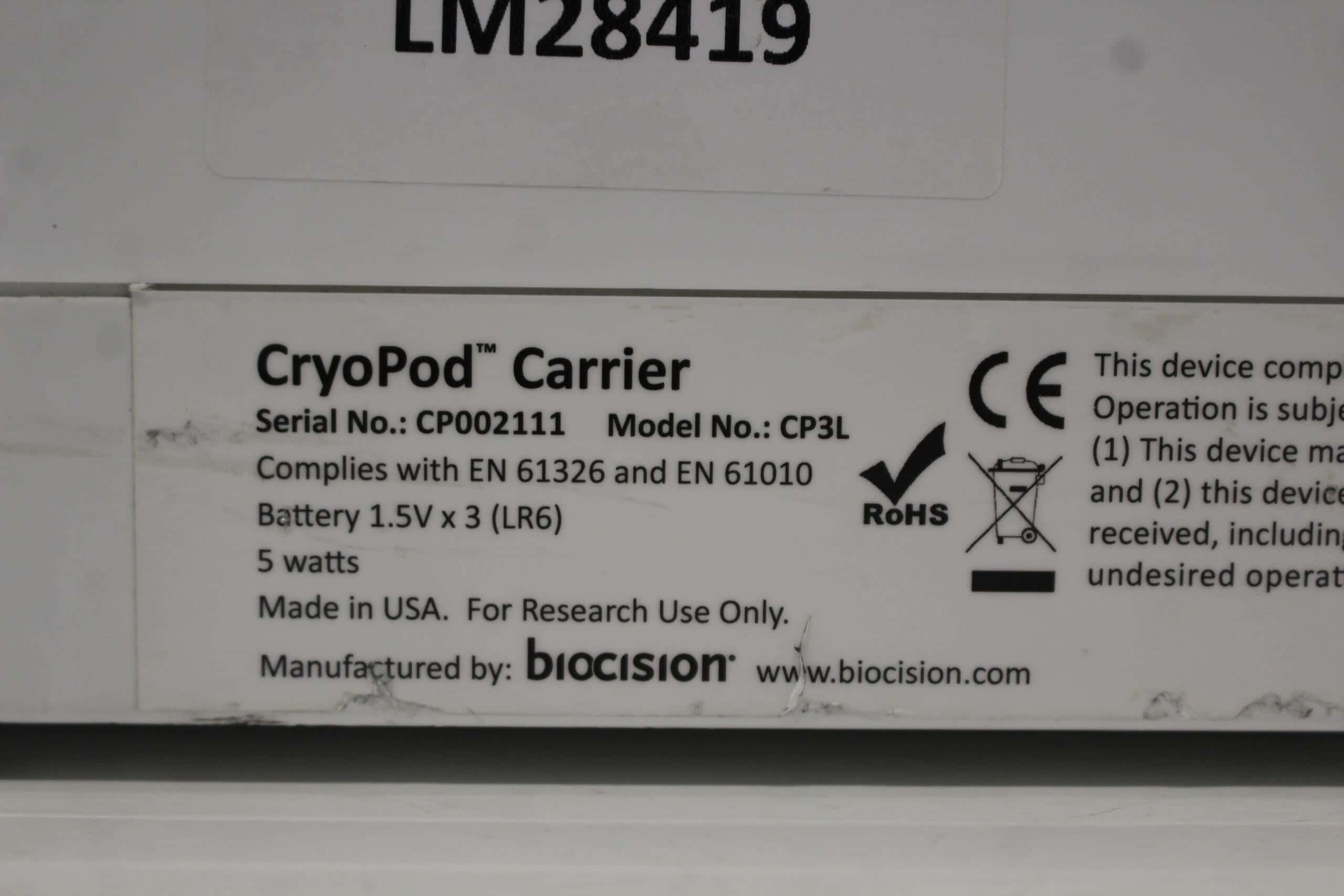Brooks Biocision CP3L CryoPod Sample Carrier - LabMakelaar Benelux