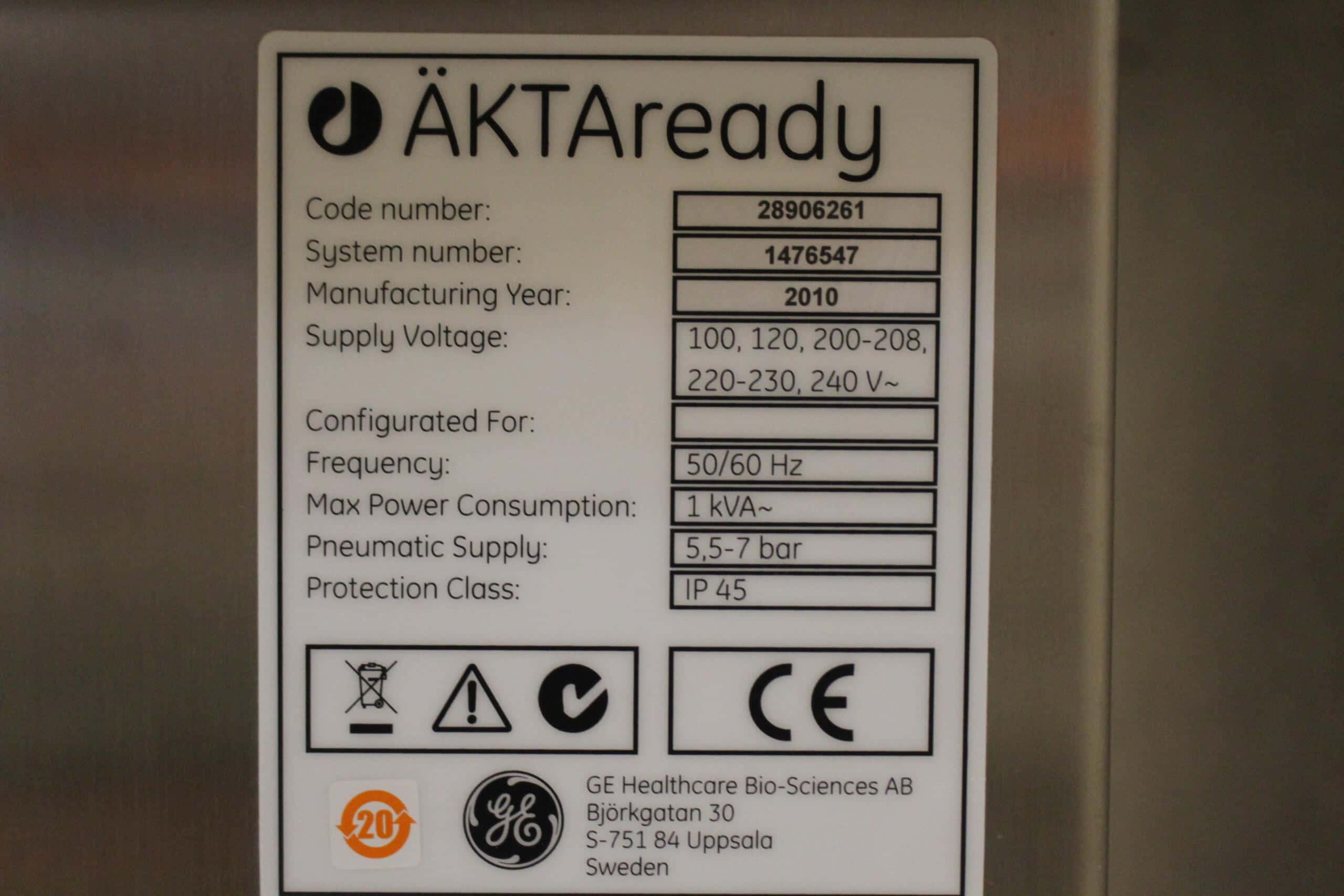 GE Healthcare ÄKTA ready Chromatography System - LabMakelaar Benelux