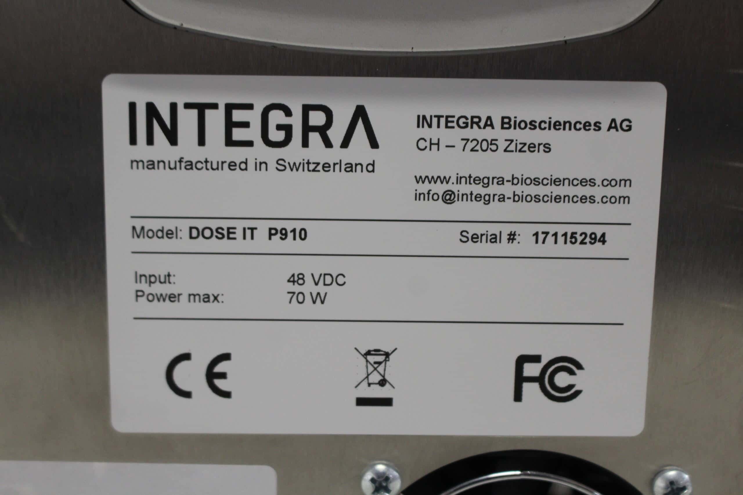 Integra Dose It P910 Peristaltic Pump - LabMakelaar Benelux