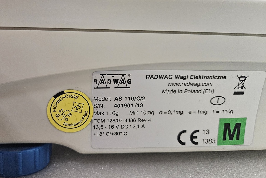 Radwag AS110 /C/2 Analytical Balance - LabMakelaar Benelux